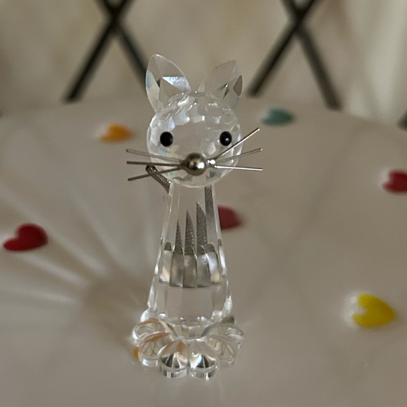Swarovski | Accents | Swarovski Crystal Cat Figurine Euc | Poshmark